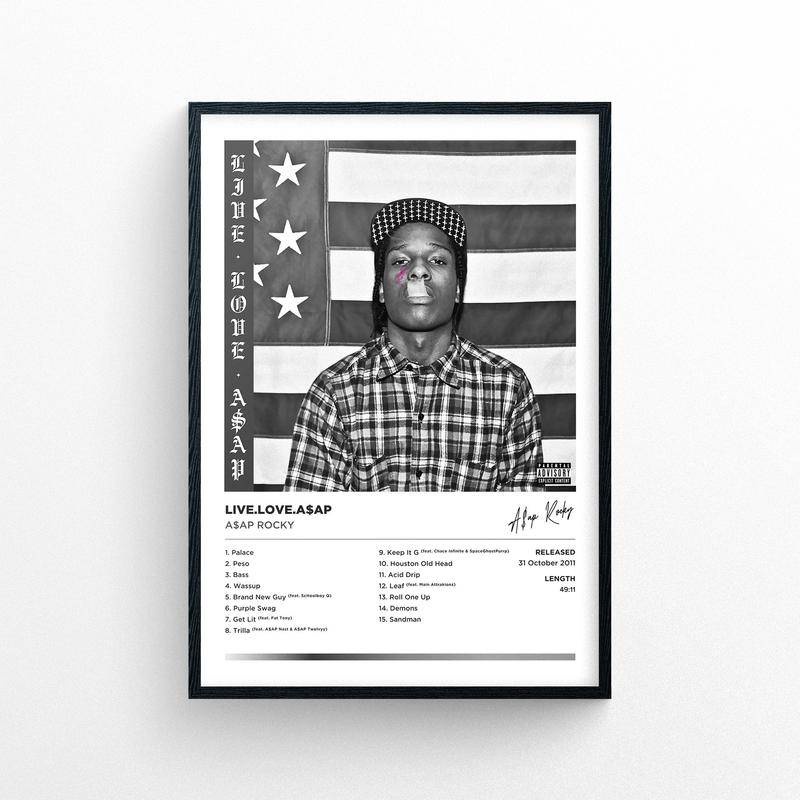 A$AP Rocky - Live Love Asap Unframed Poster Print | Polaroid Style ...