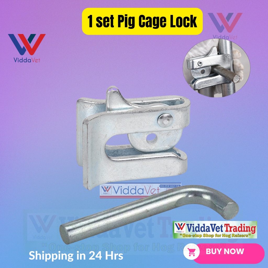Galvanized door lock for pens pig pen door lock Cage lock for pig cage ...