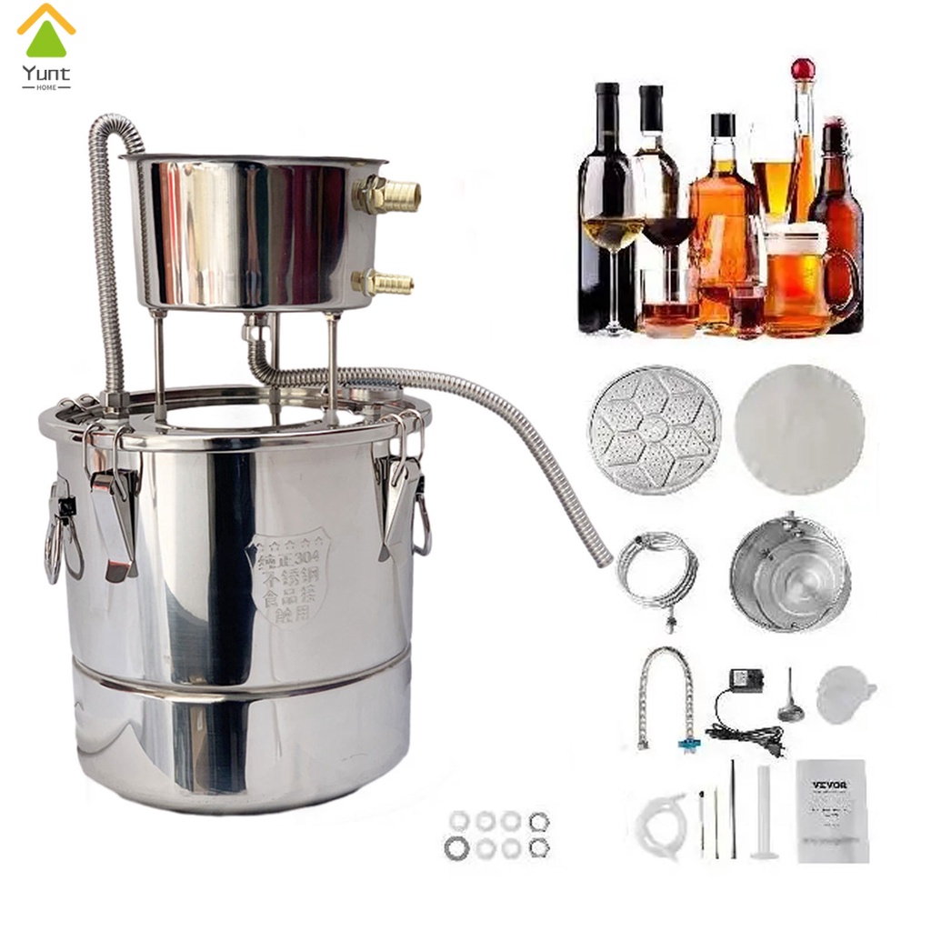 RS 11L Alcohol Water Distiller Bottle DIY Moonshine Equipment Stainless ...