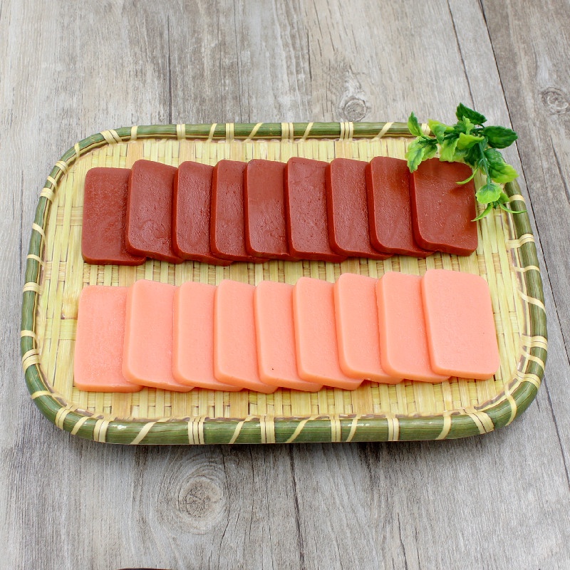 Artificial Pork Luncheon Meat Rice Cake Slices PVC Hot Pot Side Dishes ...