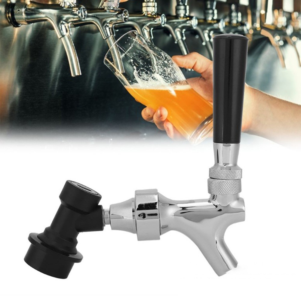 Beer Draft Faucet Adjustable Beer Keg Tap Stainless Steel Beer Tap ...