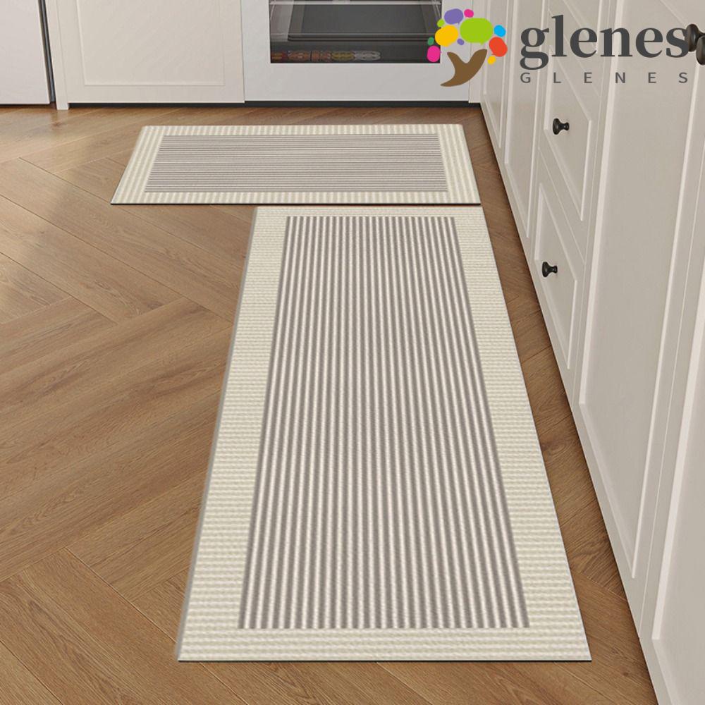 GLENES Diatomite Mud Kitchen Mat, Wipeable Super Absorbent Kitchen ...