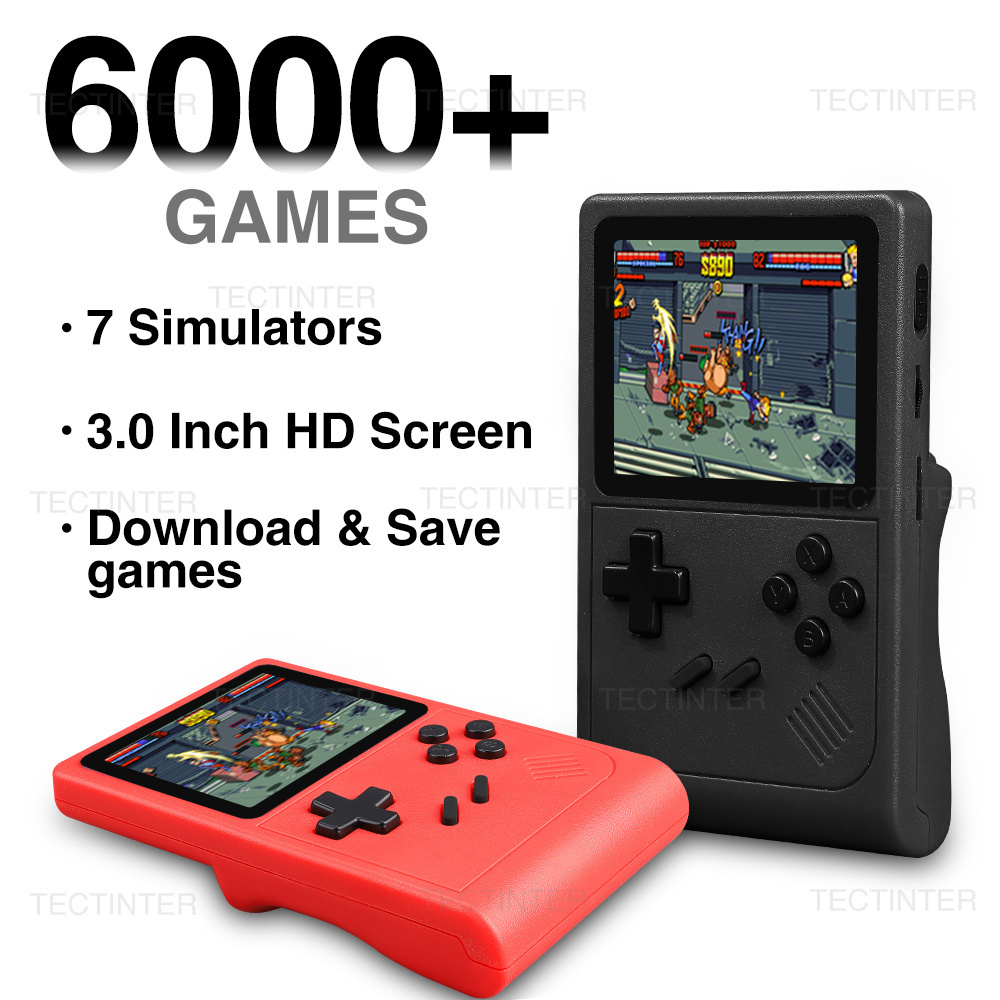 GB300 Retro Portable Handheld Game Console 3.0 inch Screen Video Game Console Built-in 6000 ...