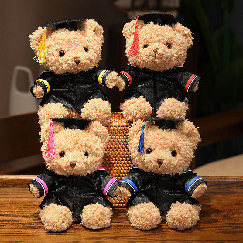 23cm Graduate Dr. Bear Plush Toy Animal Bear Plush Doll Graduation Gift ...