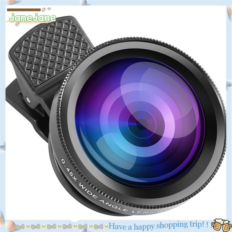 【janejane】Fish Eye Phone Lens, 0.45X Phone with HD Camera Lens Macro ...