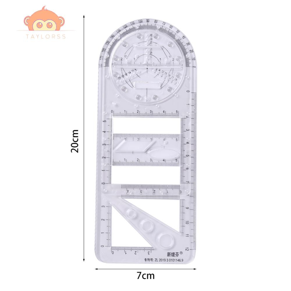 Multifunctional Geometric Ruler Circle Drawing Ruler Stereo Geometry ...