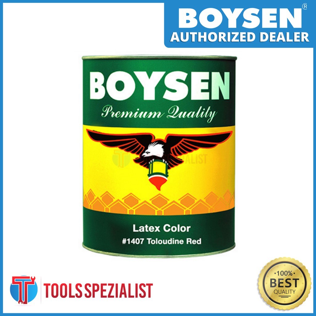BOYSEN B1407 LATEX COLOR TOLOUDINE RED 1L | Shopee Philippines