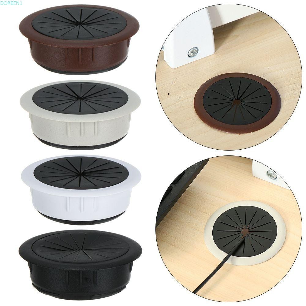 DOREEN1 Wire Hole Covers Grommet, Dustproof Round Cable Hole Cover ...