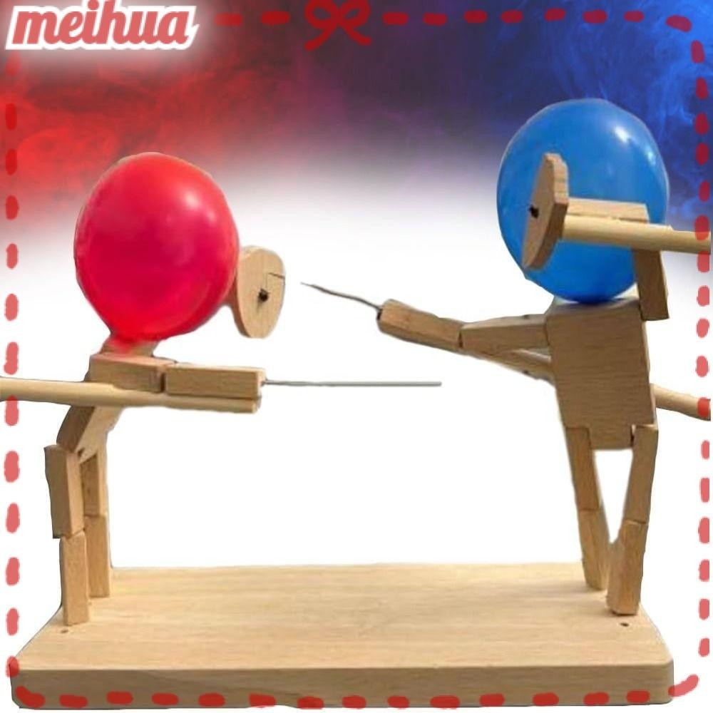 MEIHUA Balloon Bamboo Man Battle 2024 Handmade Wooden Fencing Puppets ...