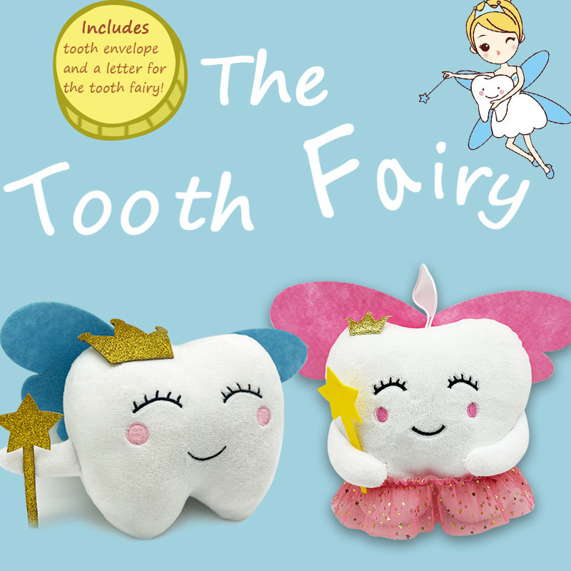 Lovely Pink Tooth Fairy Plush Toy Cute Cartoon Elementary Education ...
