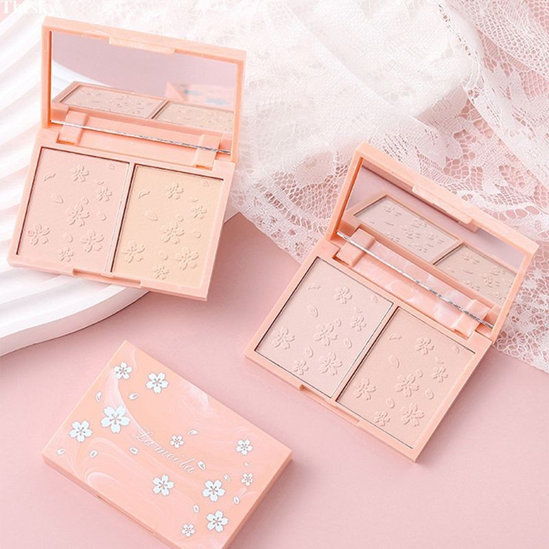 【TY】Concealer Contouring Dual-color Powder Durable Oil Control Dry Wet ...