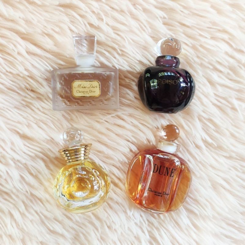 Rare Vintage Christian Dior Mini Miniature Miss Dior, Poison, Dolce Vita, Dune, Hypnotic Poiso ...