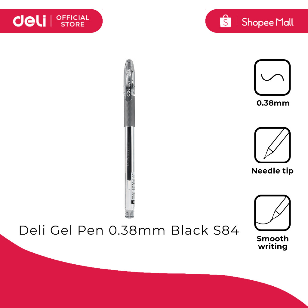 Deli S84 Gel Pen 0.38mm Black | Shopee Philippines