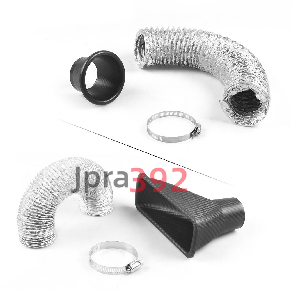 Air Intake Vent Car Front Bumper Grille Inlet Pipe Kit Injection System ...