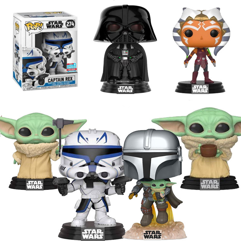 Funko Pop！Star Wars Captain Rex Darth Vader Yoda Ahsoka Mandalorian ...
