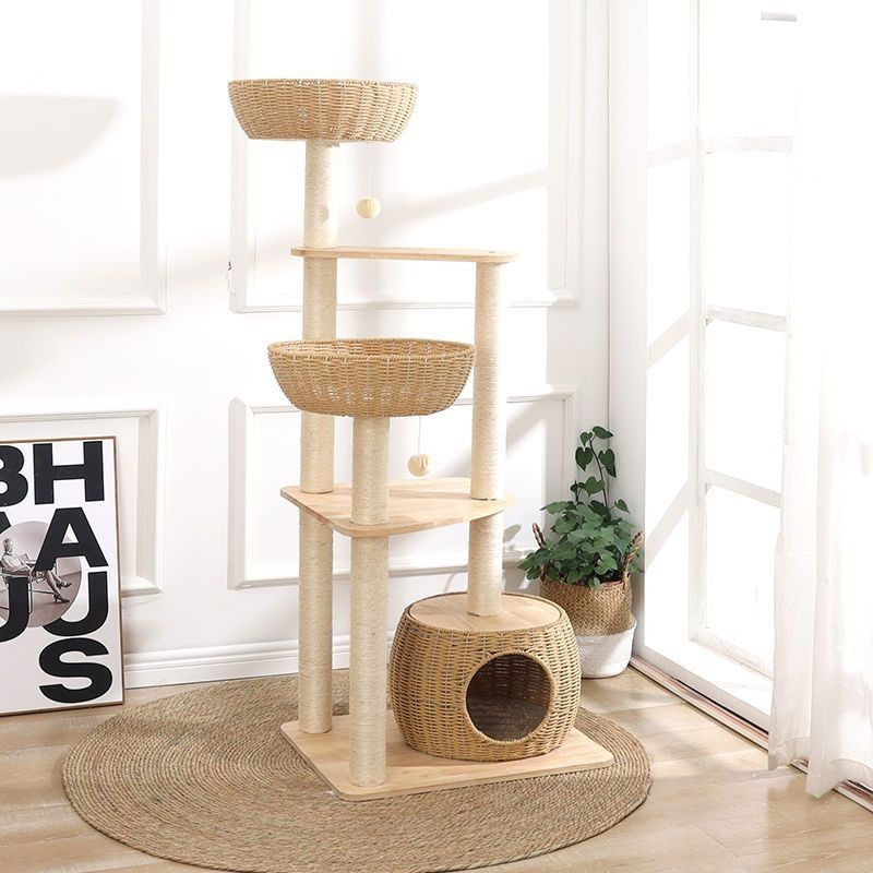 Cat Condo High Quality Cat House Large Cat Tree Scratching Posts Cat ...