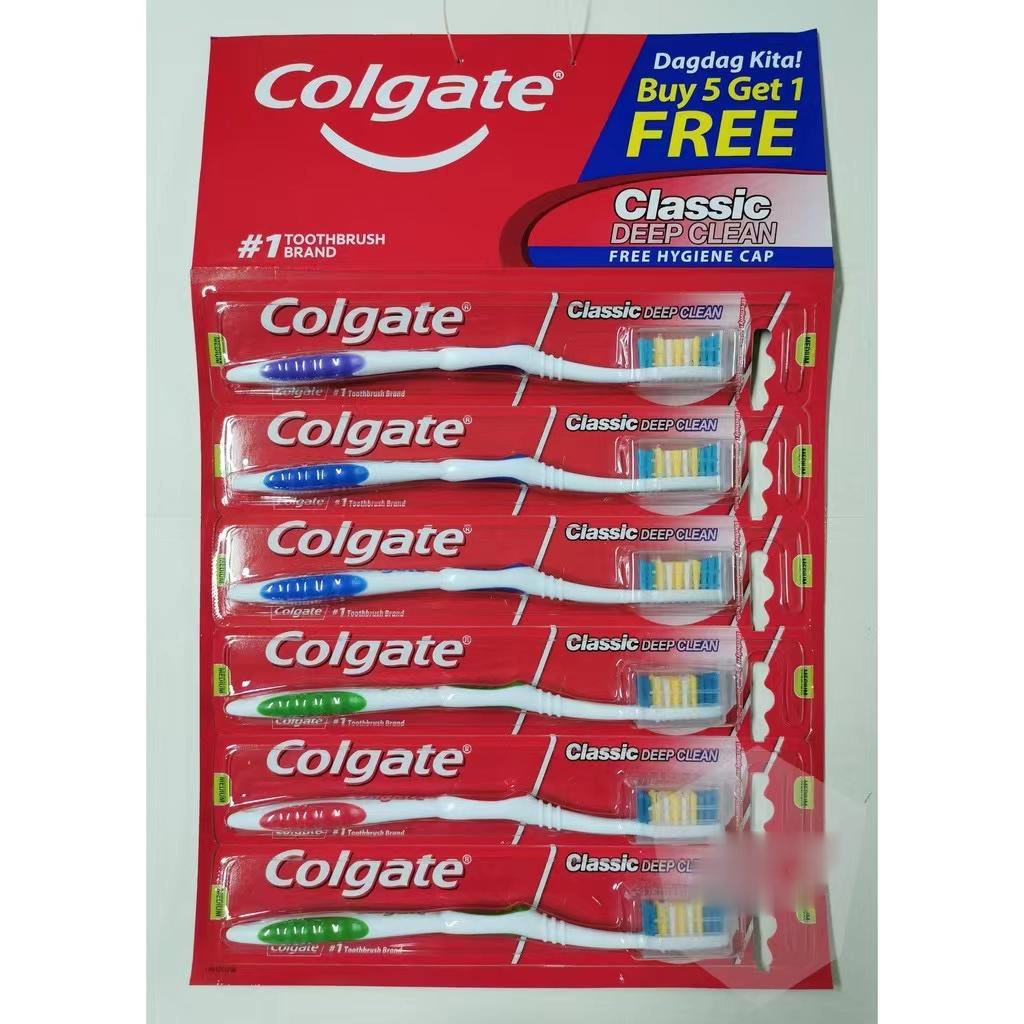 Colgate Classic Deep Clean Toothbrush (Medium) BUY 5 GET 1 FREE ...