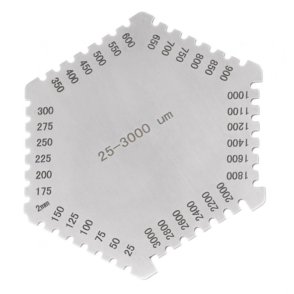Stainless Steel Hexagon Wet Film Comb Tool for Thick Paint Film 25 ...