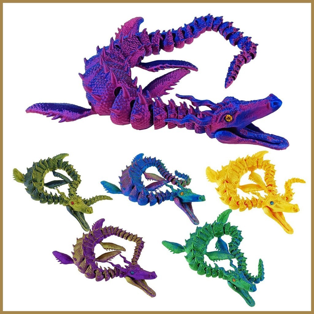 Dragon 3D Printed 3D Dragons with Flexible Joints Full Articulated 3D ...