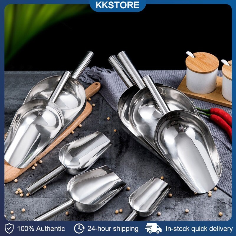 Stainless Steel Ice Scoop Candy Bar Buffet Commercial Scoops Ice Graham ...