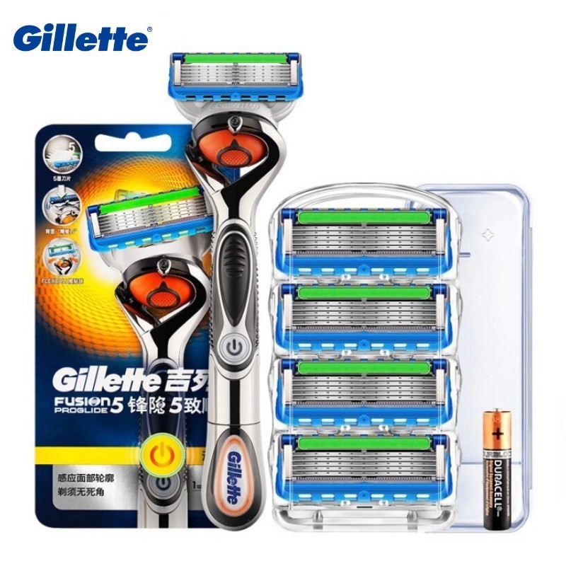 Gillette Fusion 5 Razor Electric Shaver Battery Power Shaver for Men ...