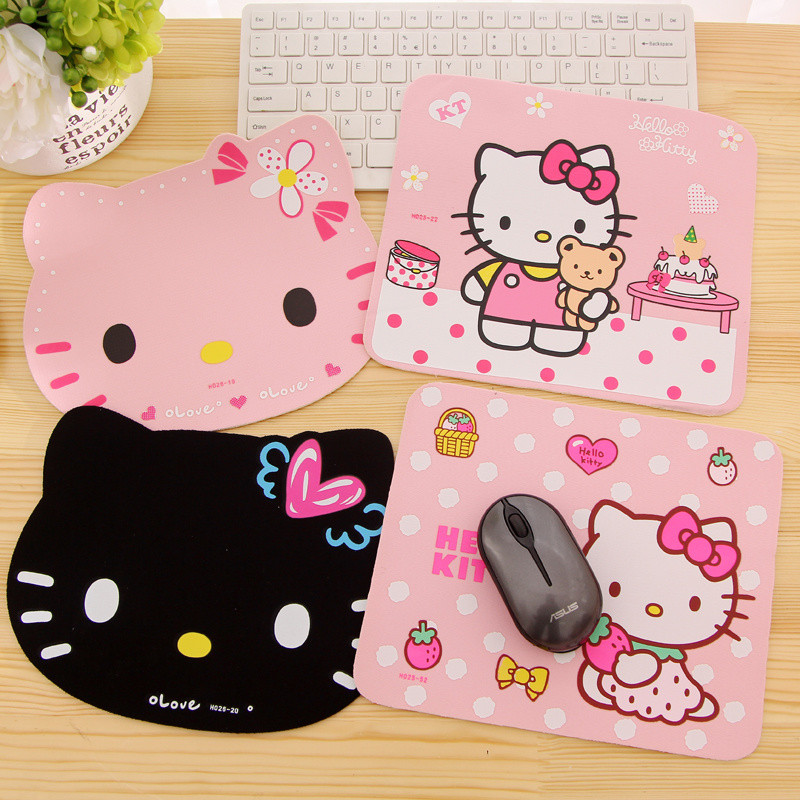 Cute cartoon hello kitty mouse pad Personalized Cat Head Shaped Office ...