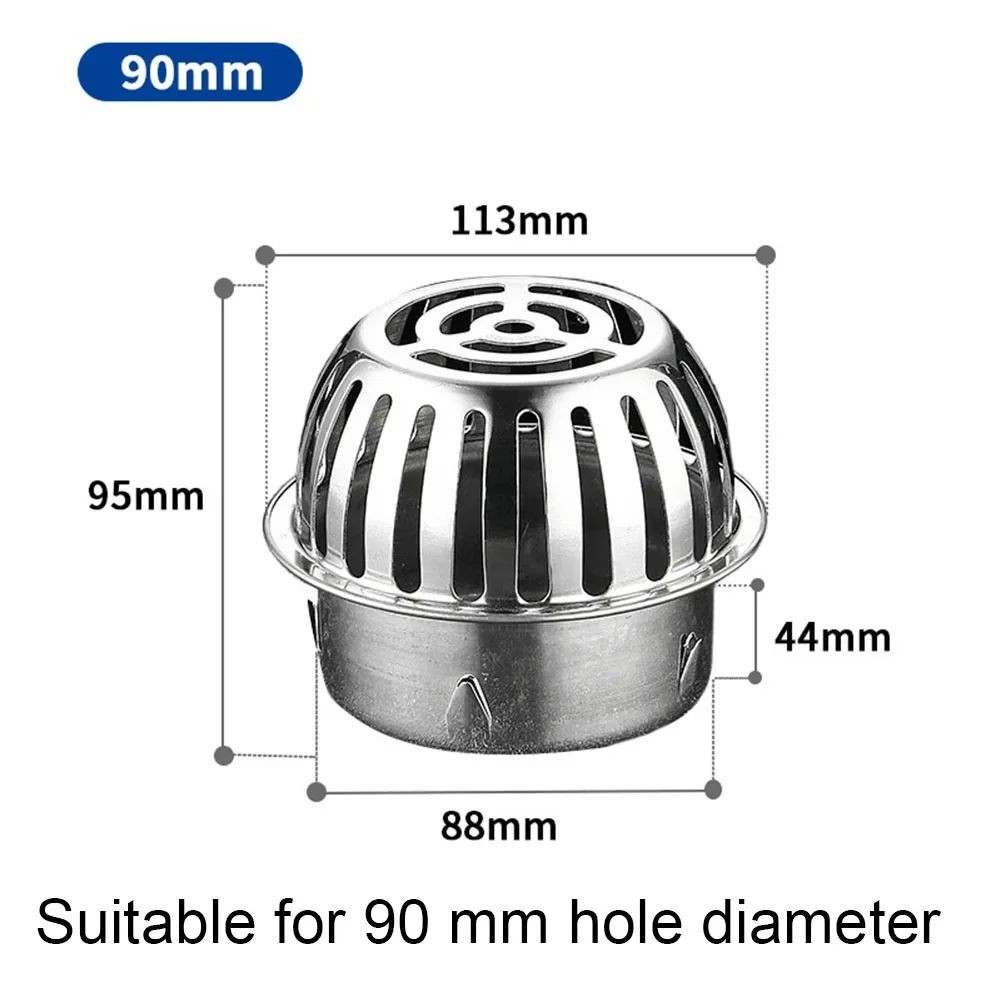 Balcony Roof Floor Drain Stainless Steel Round Large Displacement Anti ...