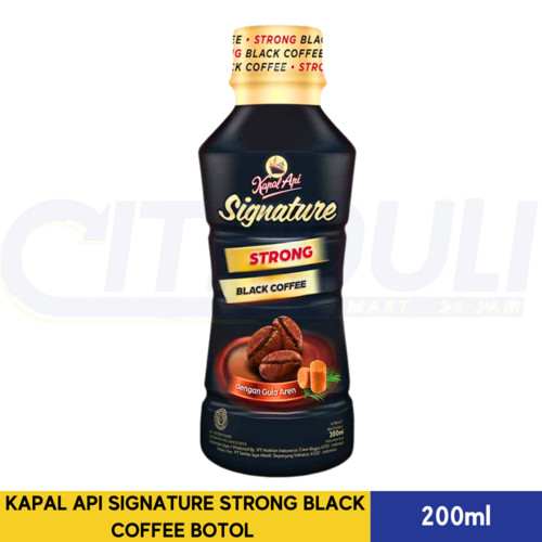 KAPAL API SIGNATURE STRONG BLACK COFFEE BOTTLE 200ml | Shopee Philippines