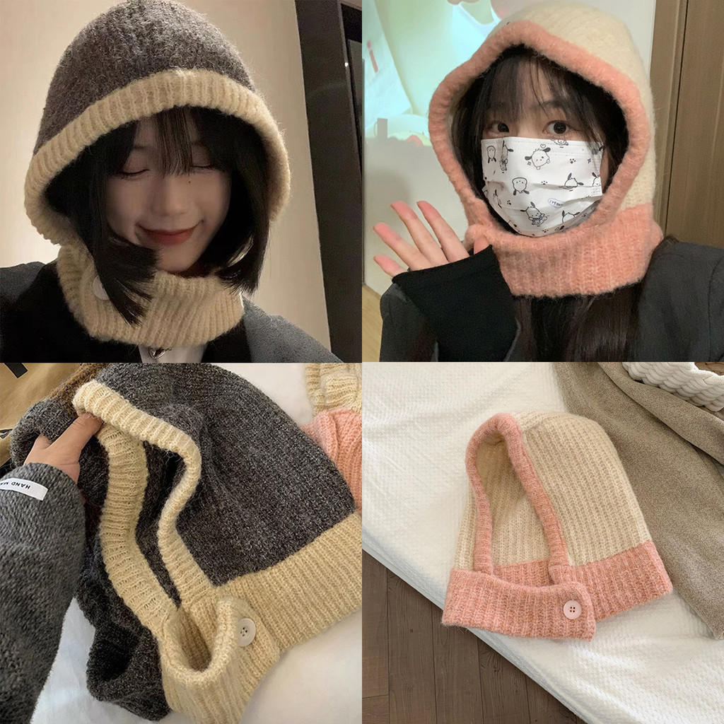 1PC Retro Balaclava Windproof Caps Winter Ski Full Face Mask Knit Hat ...