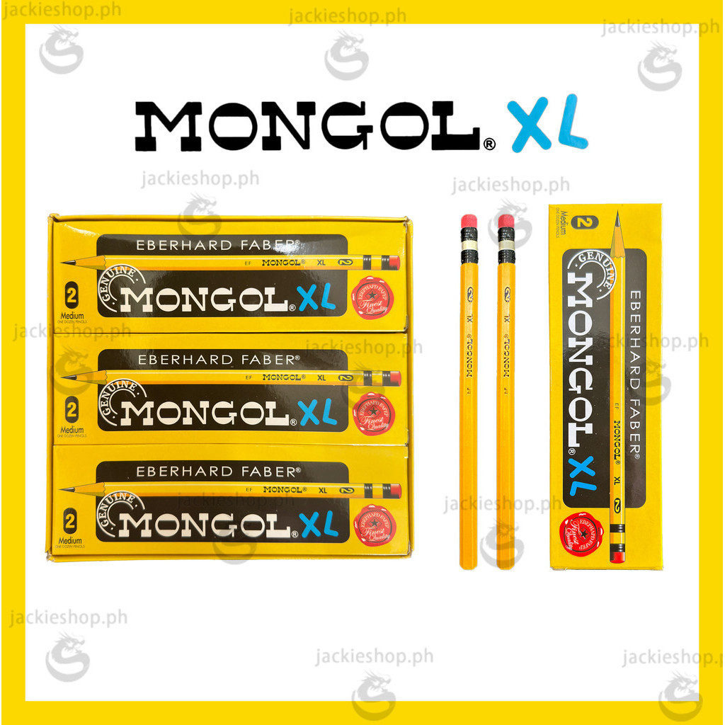 【Fast delivery】12pcs #2,XL Original Mongol Pencil W/eraser lapis ...
