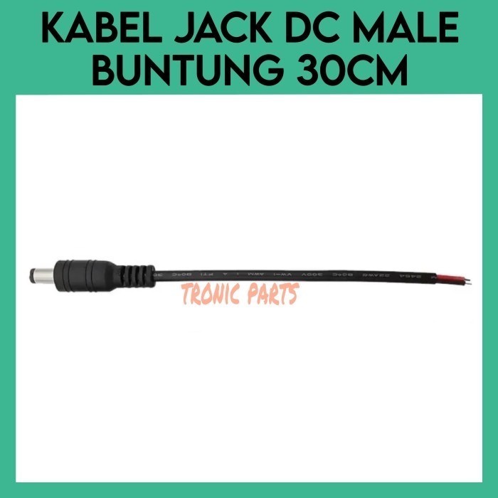 Jack DC Male Cable Stump Power Cable CCTV Arduino Adapter 30Cm | Shopee ...