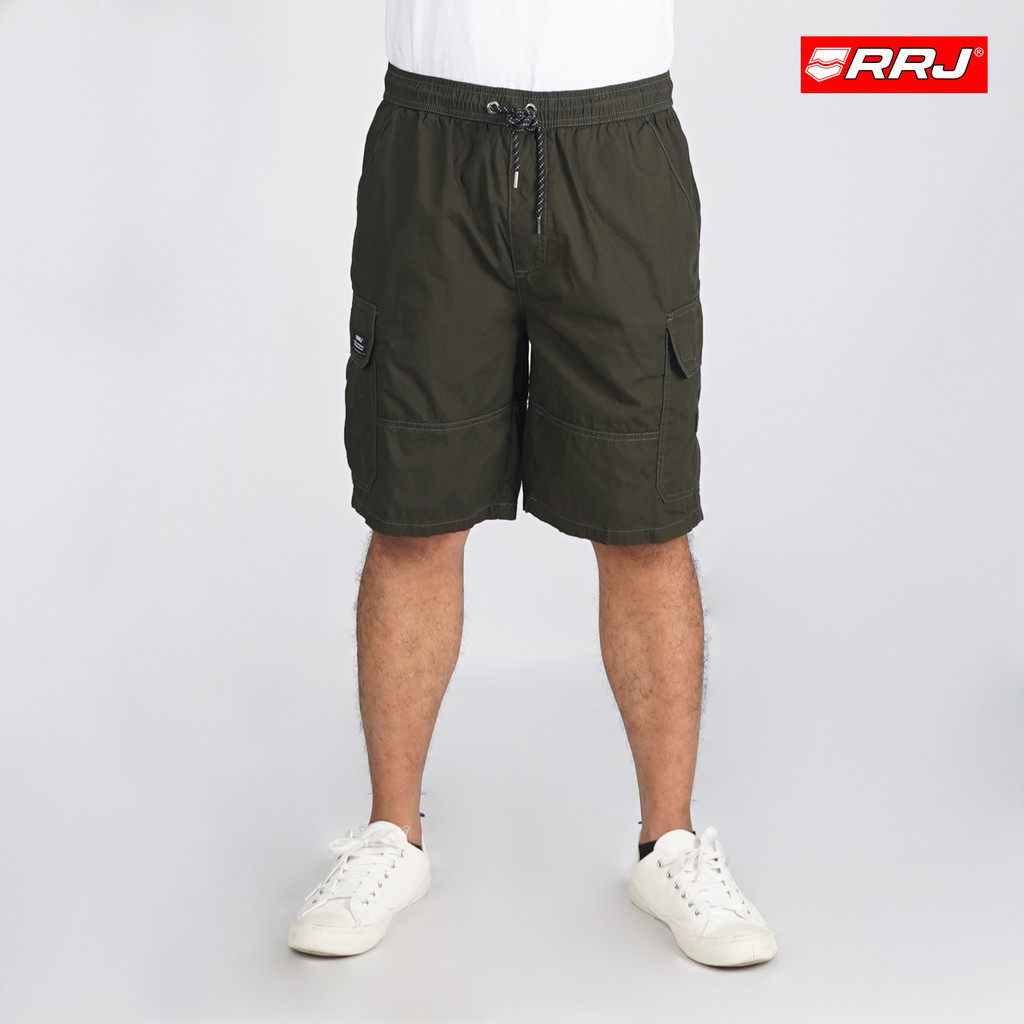 RRJ Basic Non-Denim Cargo Short for Men Regular Fitting Garment Wash ...