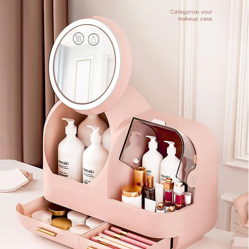 ♞light Luxury Led Cosmetics Storage Boxlipstick Skin Care Products
