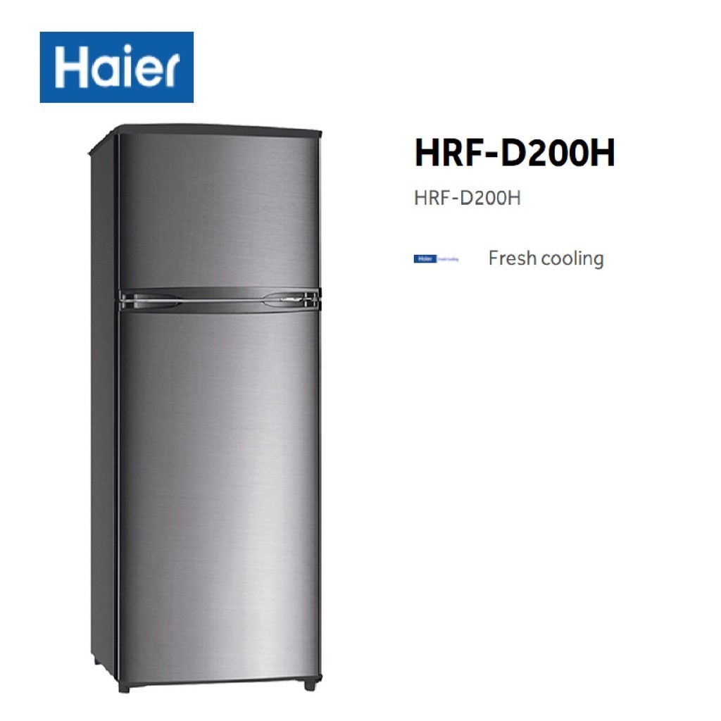 Haier HRF-D200H 6.0 cu. ft. Fresh Cooling Two Door Refrigerator (Inox ...