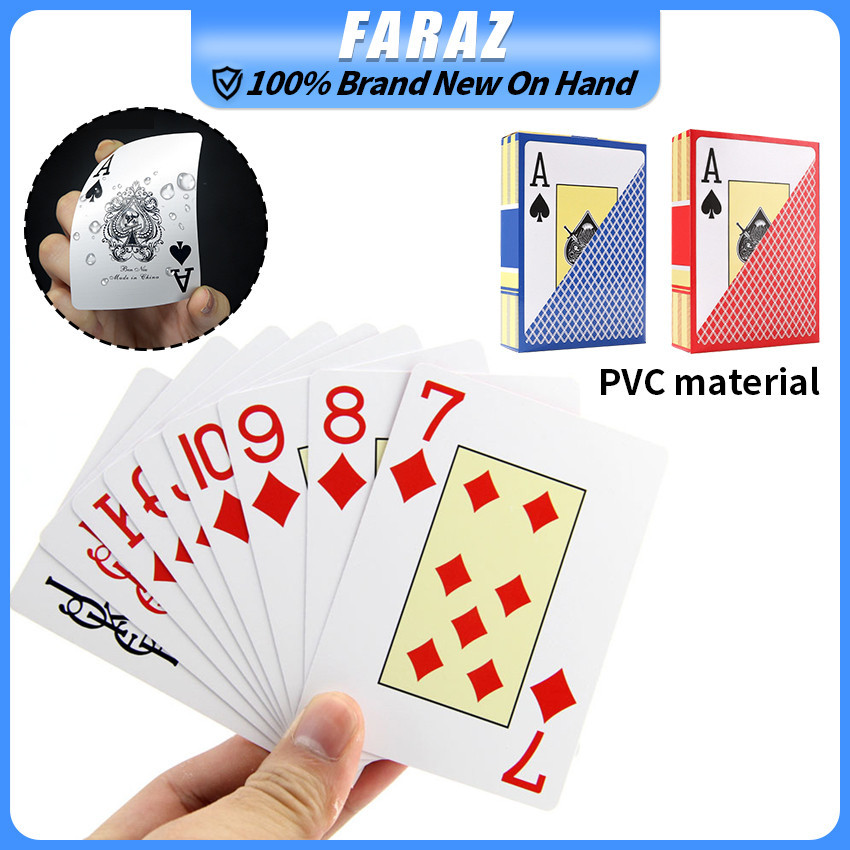 PVC Texas Game Poker Frosted Large-character Playing Card Waterproof ...