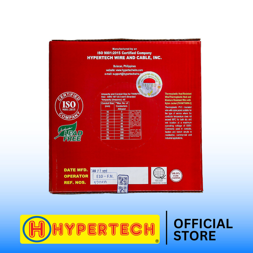 Hypertech THHN/THWN2 Stranded Wire #10/7 -150meters High-Performance ...