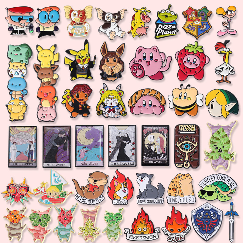 50 Styles of Anime Peripherals, Pokemon Enamel Brooches, Baby Yoda Game ...