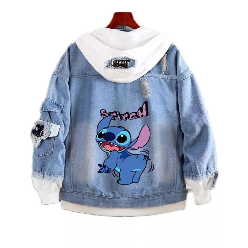 Stitch denim jacket, two-dimensional anime peripheral Lilo and Stitch ...