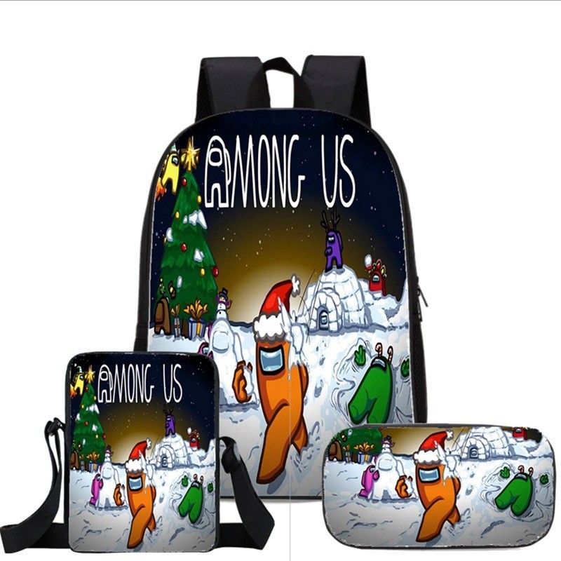 Among Us Game Peripheral Anime Backpack, Among Us Three-piece School ...