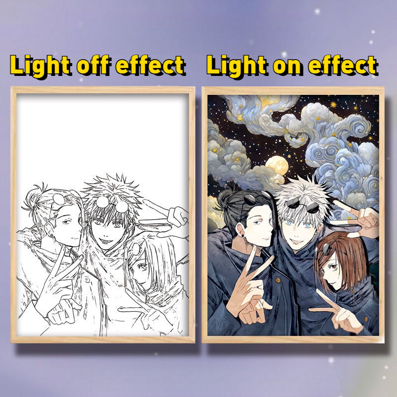 Gojo Satoru Jujutsu Kaisen Light Painting Night Light Anime Will Light ...