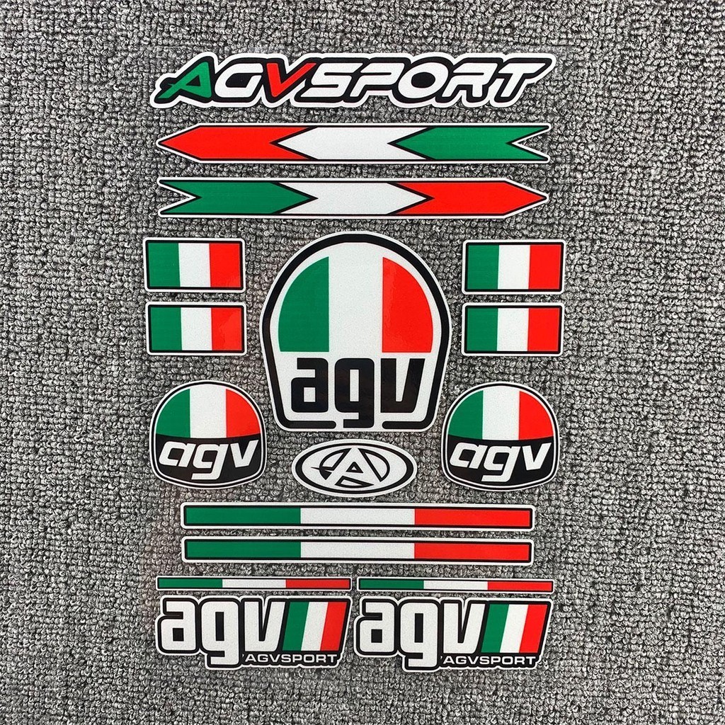 Sponsor Stickers A-GV Reflective Stickers Italian Three-color Stripes ...