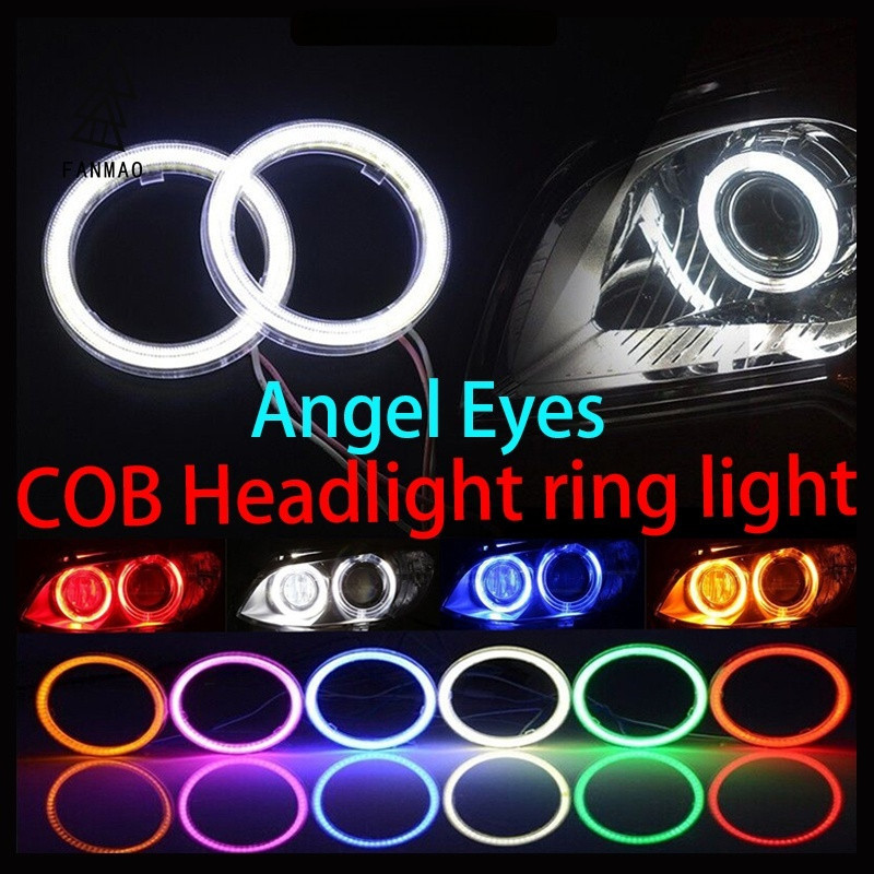 FANMAO 【Ready Stock】1Pcs COB LED Angel Eyes Halo Ring Headlight DRL Fog ...