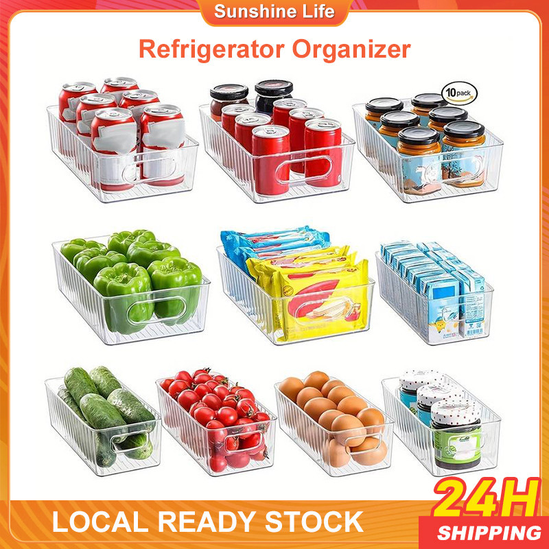 Large Refrigerator Organizer Bins-Stackable Fridge Organizers BPA Free ...