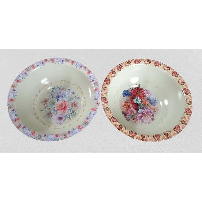 Kiara Multipurpose Container Basin/Old School Basin With Floral Motif ...