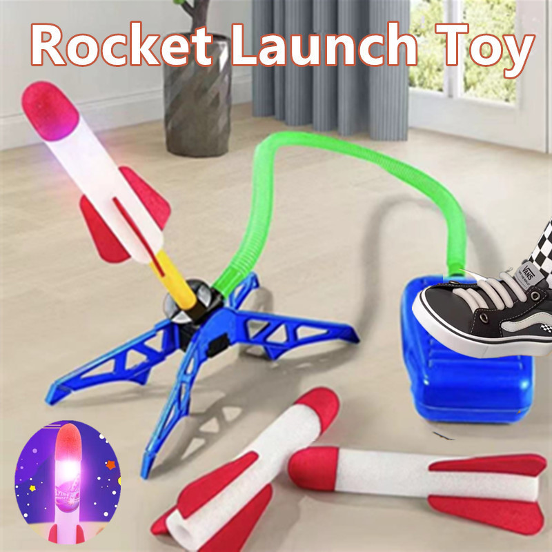 Kids Rocket Launch Toy Foot-stepping Flight Rocket Outdoor Simulator ...