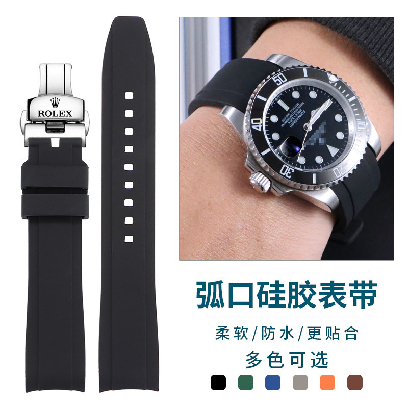 Ready Stock Watch Strap rolex Strap Male rolex Black Water Ghost Blue ...