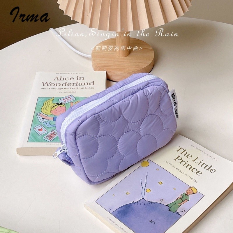 Makeup Bag Cute Flowers Cosmetic Bag Ins Student Large-Capacity ...