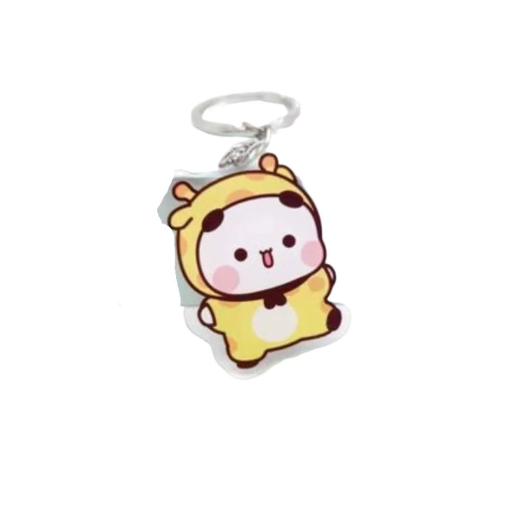 CABEZA Super Cute Couple Keychain, Acrylic Cartoon Bubu Dudu Panda Bear ...