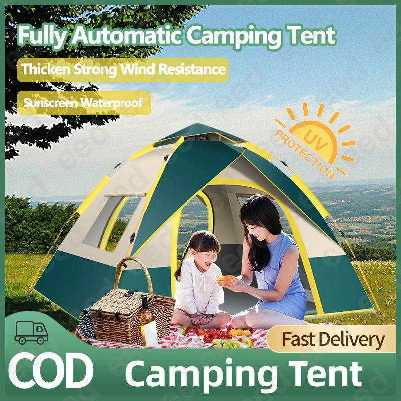 2/4/6/8 Person Outdoor Camping Tent Automatic Waterproof Backpack Tent ...