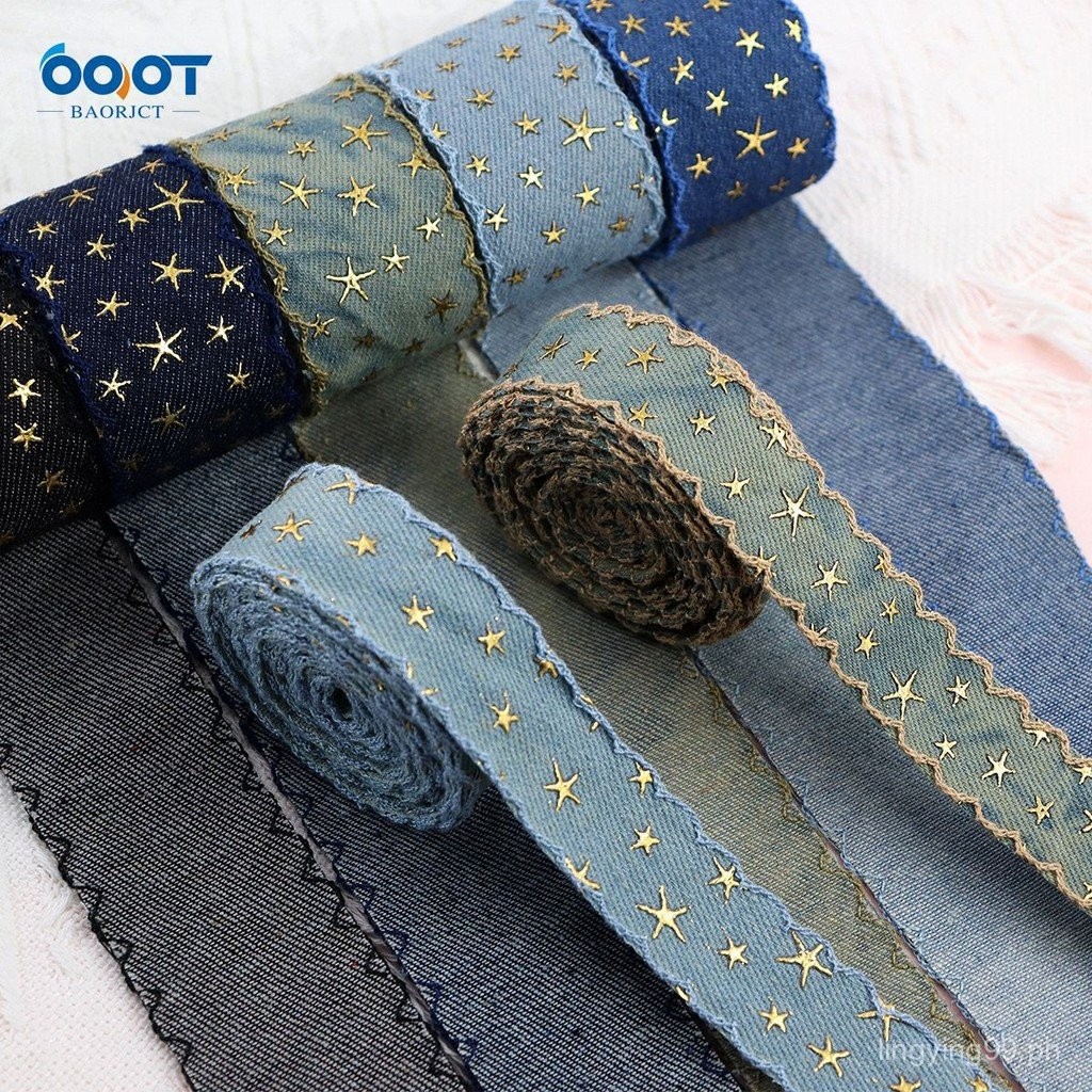 【Ipinadala mula sa Tsina】QMFA [1Code=0.914m]Vintage Denim 3D Star ...